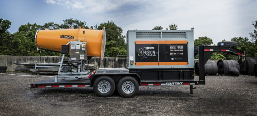 Our Largest Dust Control Cannon/Genset/Trailer Package | BossTek